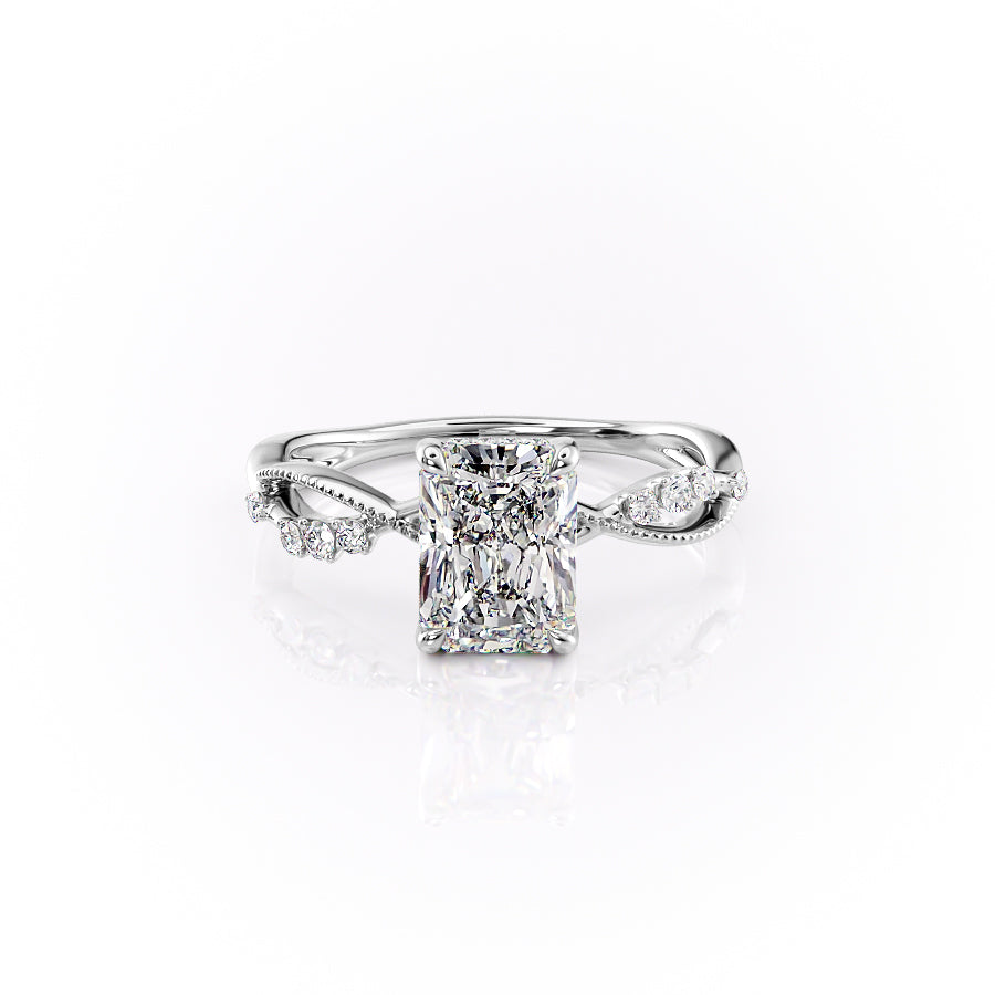 The Daisy Set With A 2 Carat Radiant Moissanite – Keyzar