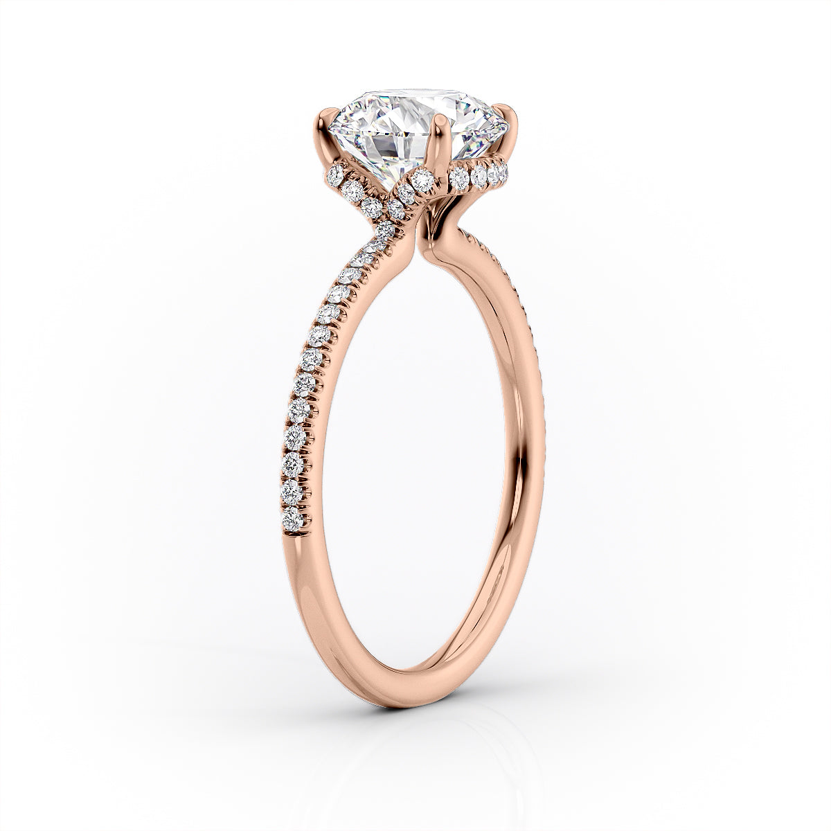 The Pave Margot Set With A 1 Carat Emerald Lab Diamond – Keyzar
